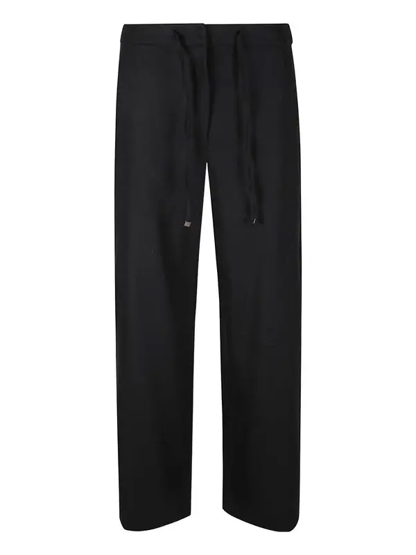Max Mara Drawstring Waist Casual Pants - Black