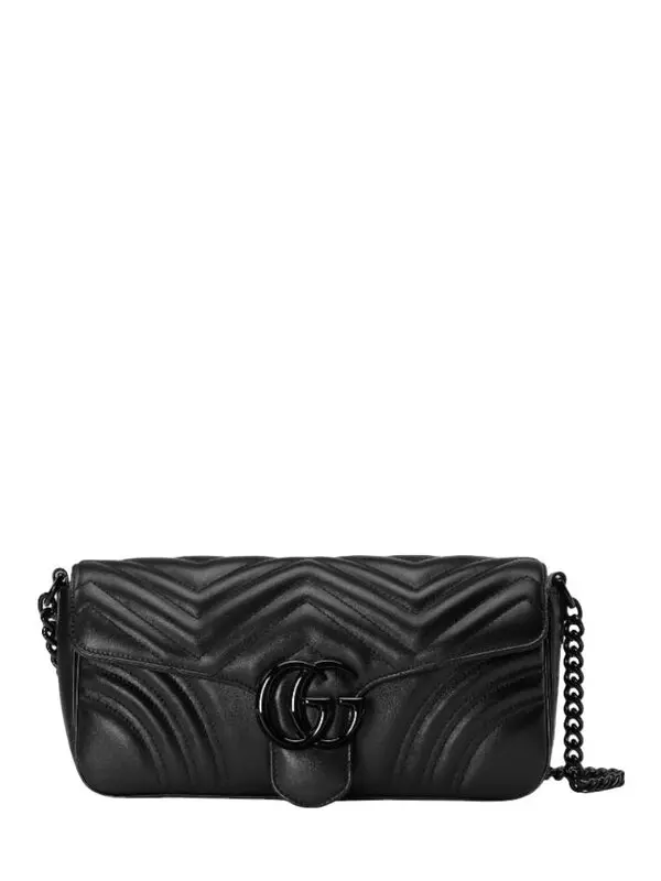 Gucci Gg Marmont Chain Linked Shoulder Bag - Black