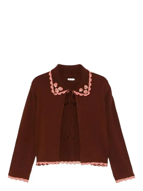 BODE Rookie Long-sleeved Wool Knit Cardigan - No