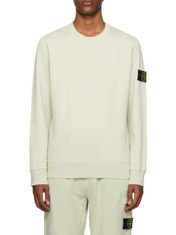 Stone Island Logo Patch Crewneck Sweatshirt - Pistachio Green