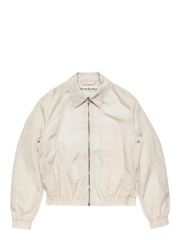 Acne Studios Logo Zip Fastening Jacket - Light Brown