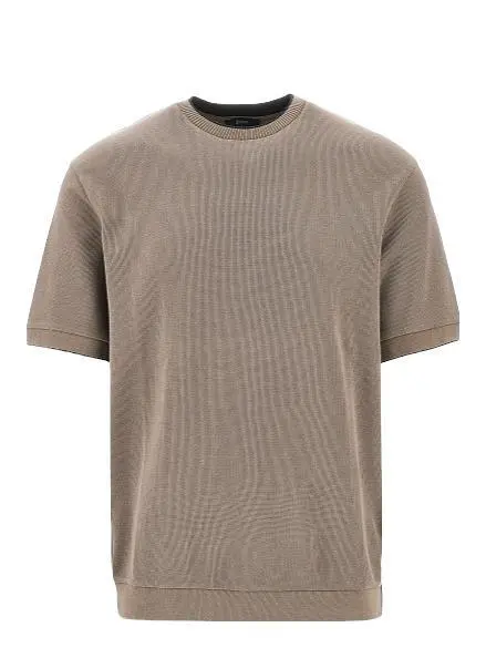Herno Textured Crew-neck T-shirt - Gray
