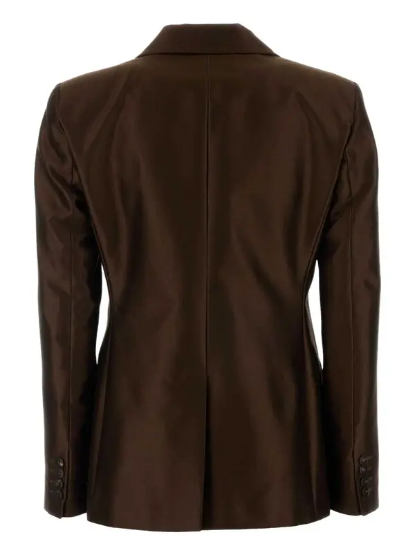 Max Mara Double-breasted Long Sleeve Blazer - Brown