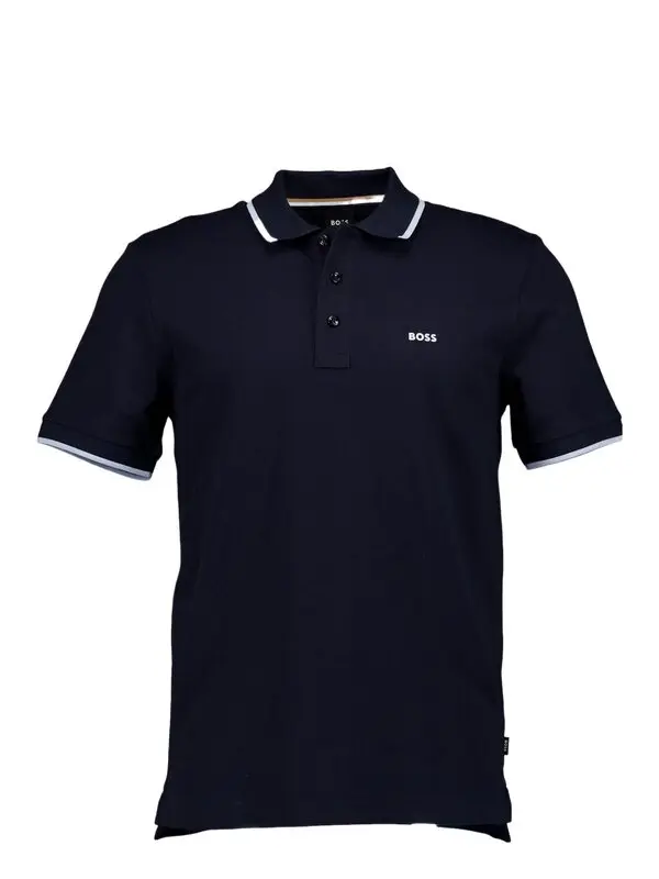 Hugo Boss Logo Detailed Polo Shirt - Black