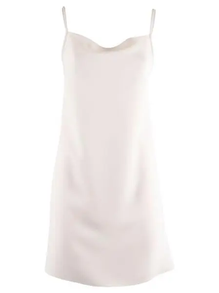 P.a.r.o.s.h Satin Bow Detailed Dress - White