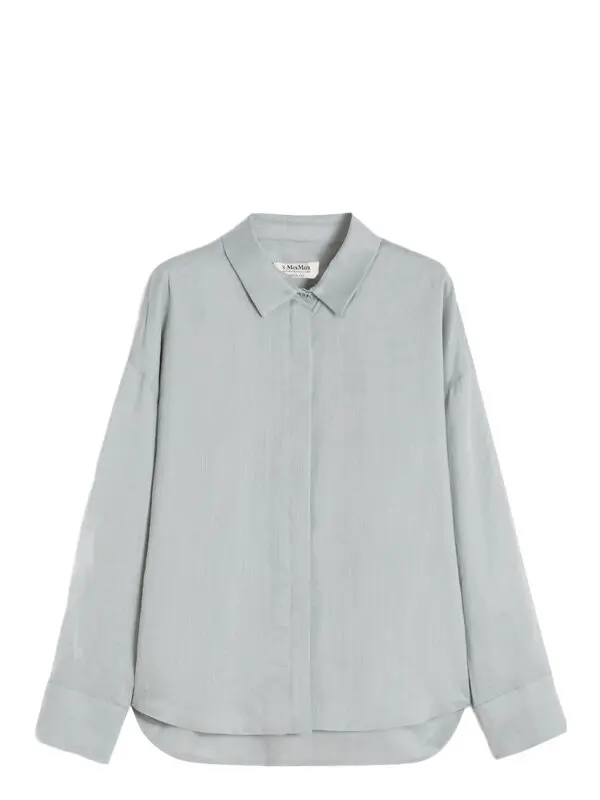 Max Mara Long-sleeved Shirt - Light Blue