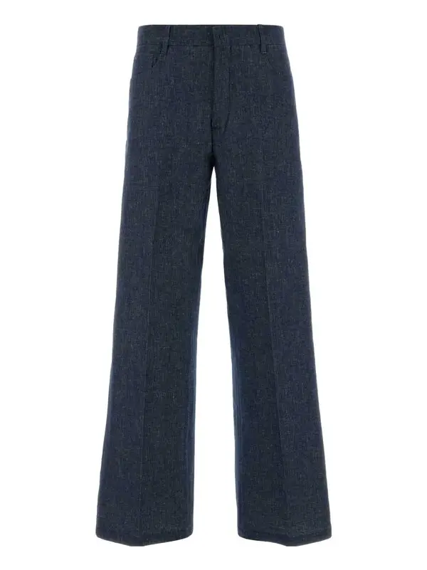 Max Mara Pressed-crease Wide-leg Jeans - Blue