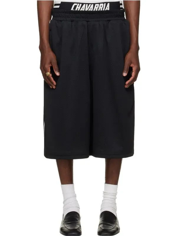 WILLY CHAVARRIA X Adidas Originals Embroidered 3-stripes Shorts - Black