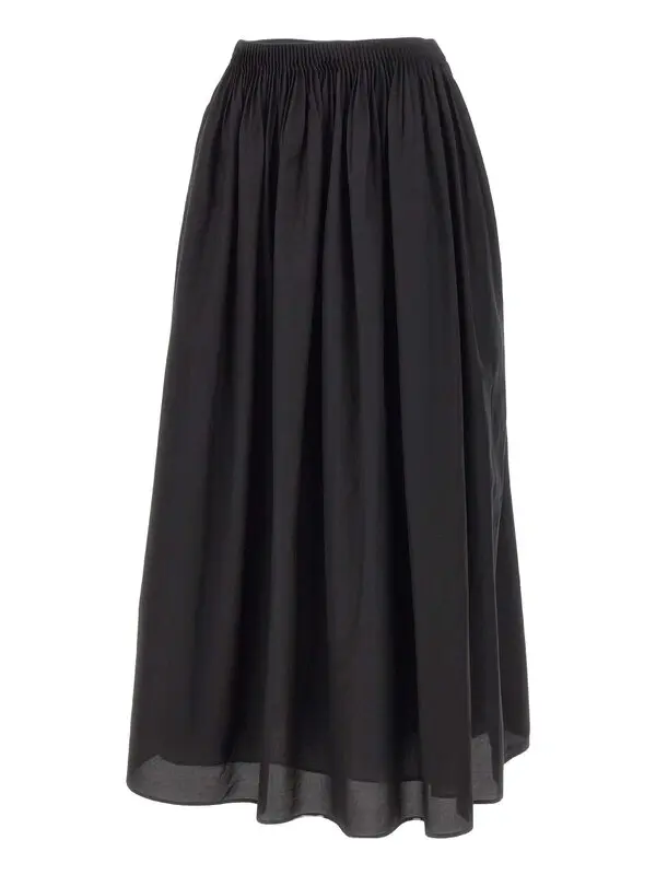 Loulou De Saison Naya Flared Midi Skirt - Black
