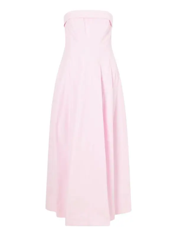 Simkhai Avril Strapless Pleated Gown - Pink