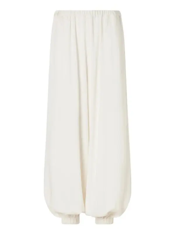 THE FRANKIE SHOP Elastic Waist Casual Pants With Elastic Cuffs - White