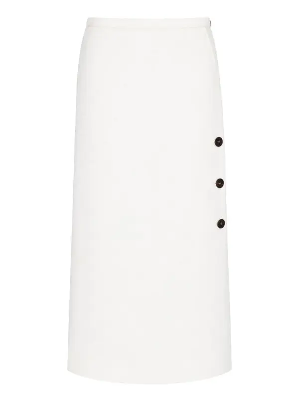 Max Mara Button-decorated Midi Skirt - No