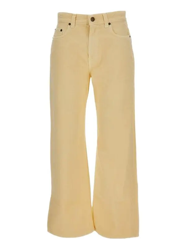 HAIKURE Mid-rise Wide-leg Jeans - Beige