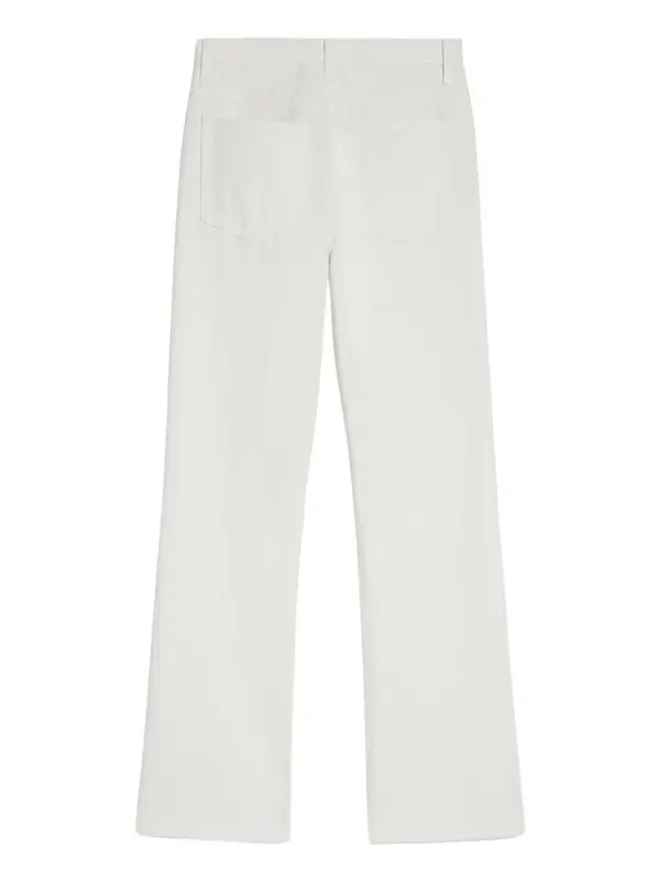 JIL SANDER Flared Cotton Denim Trousers - Porcelain