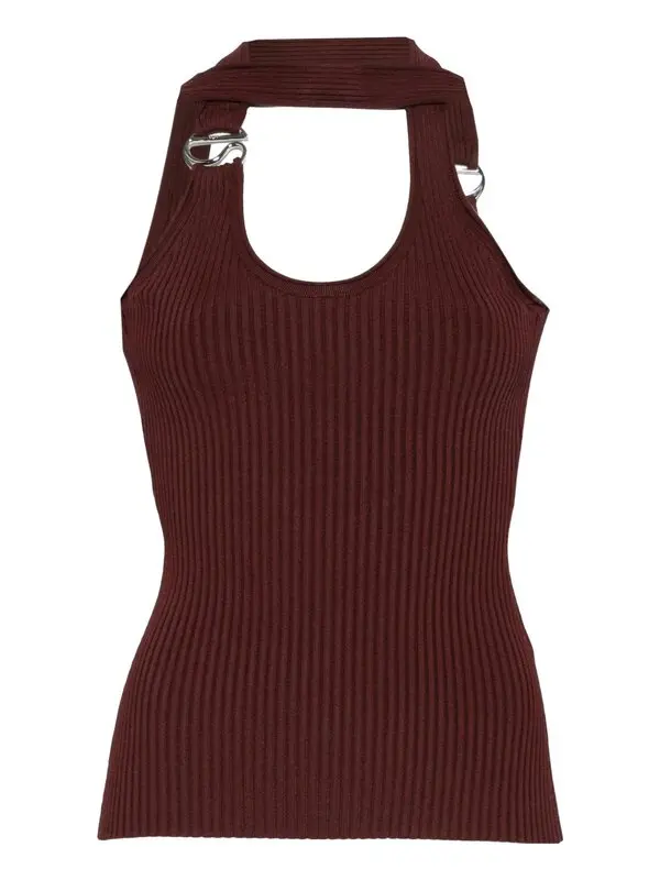 Coperni C-logo Knit Top - Brown