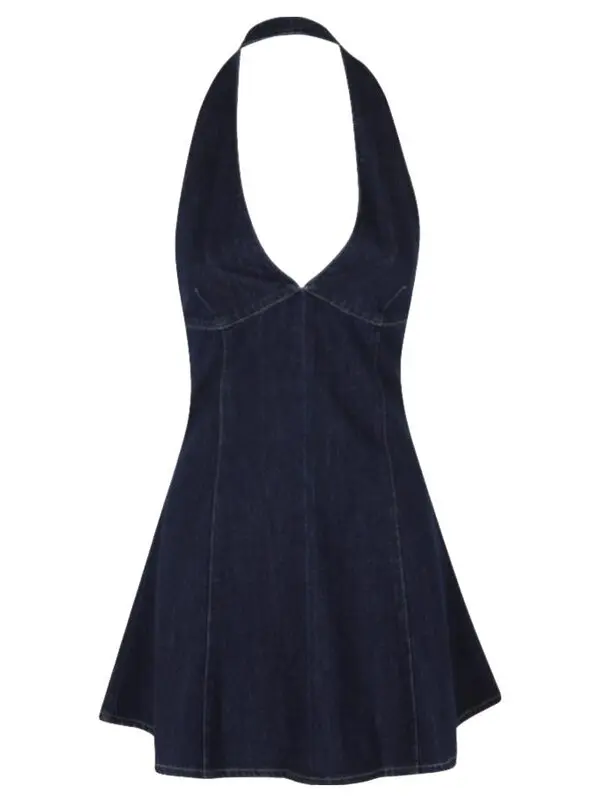 MC2 SAINT BARTH Halterneck Backless Mini Dress - Black