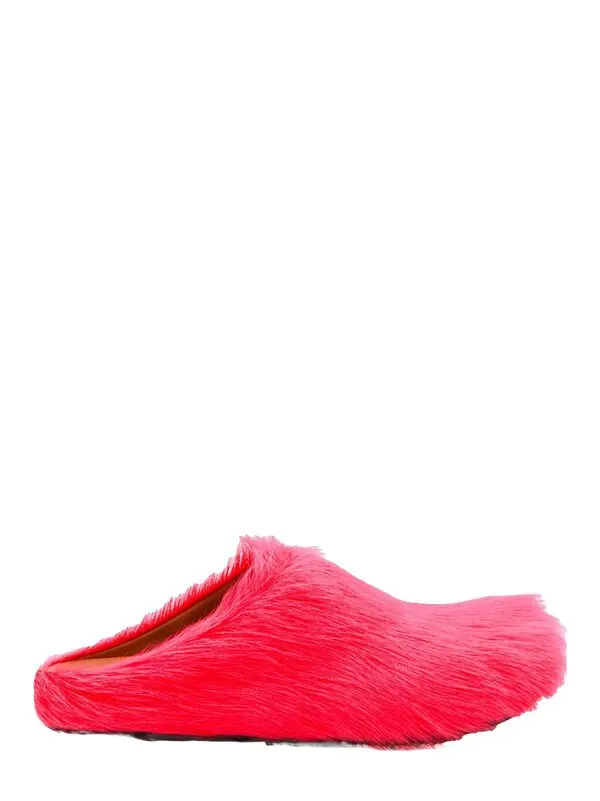 Marni Fussbett Round Toe Slip-on Mules - Red