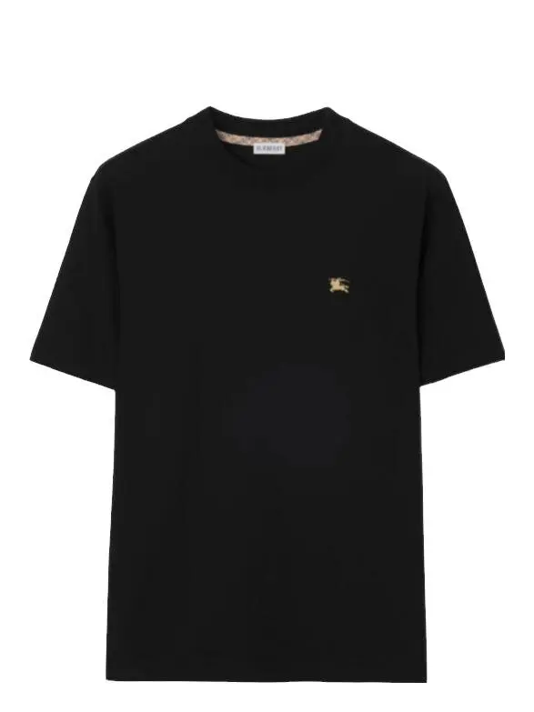 Burberry Ekd Embroidered Crewneck T-shirt - Black