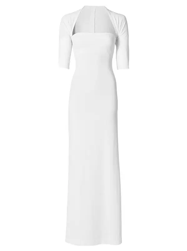 Jacquemus Bolero Short-sleeve Maxi Dress - White