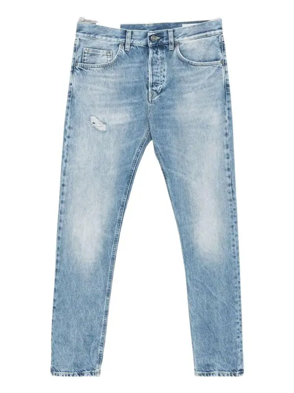 DONDUP Tapered Distressed Jeans - Light Blue