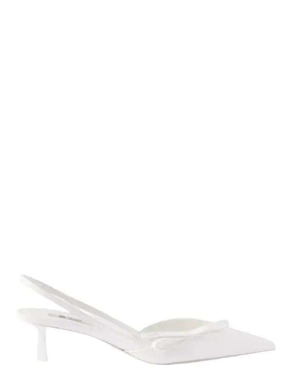 Prada Patent Leather Slingback Pumps - White