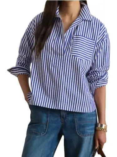 Ralph Lauren Striped Long Sleeve Shirt - Blue