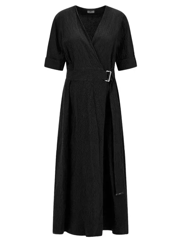 Herno Belted Midi Dress - Black