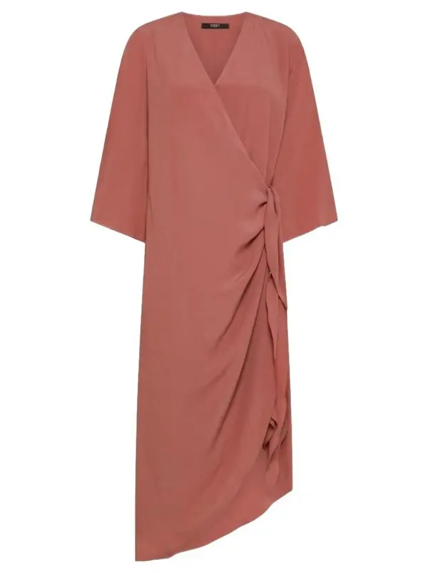 Seventy V-neck Wrap Dress - Brown