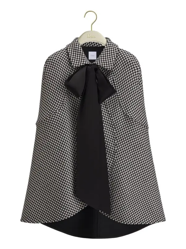 Dior Cape With Tied Neckline - Black