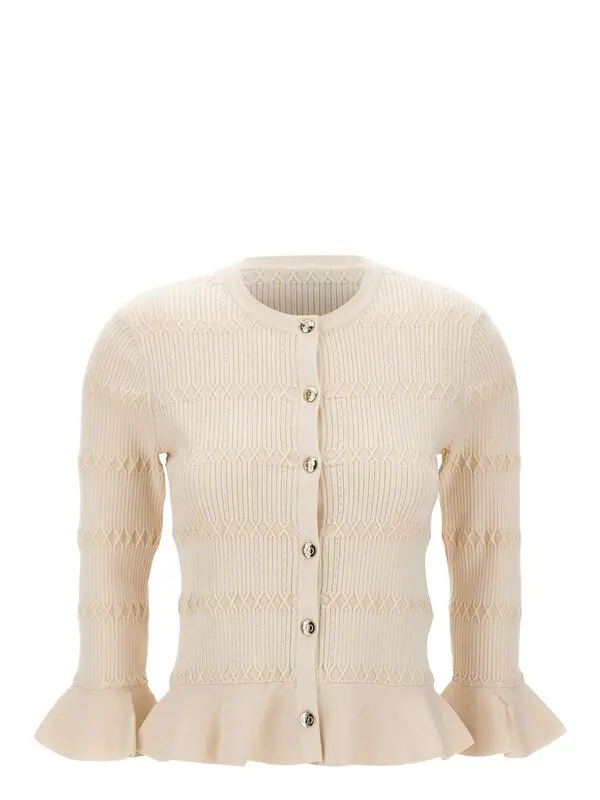 Liu Jo Flounces Cardigan - Nude