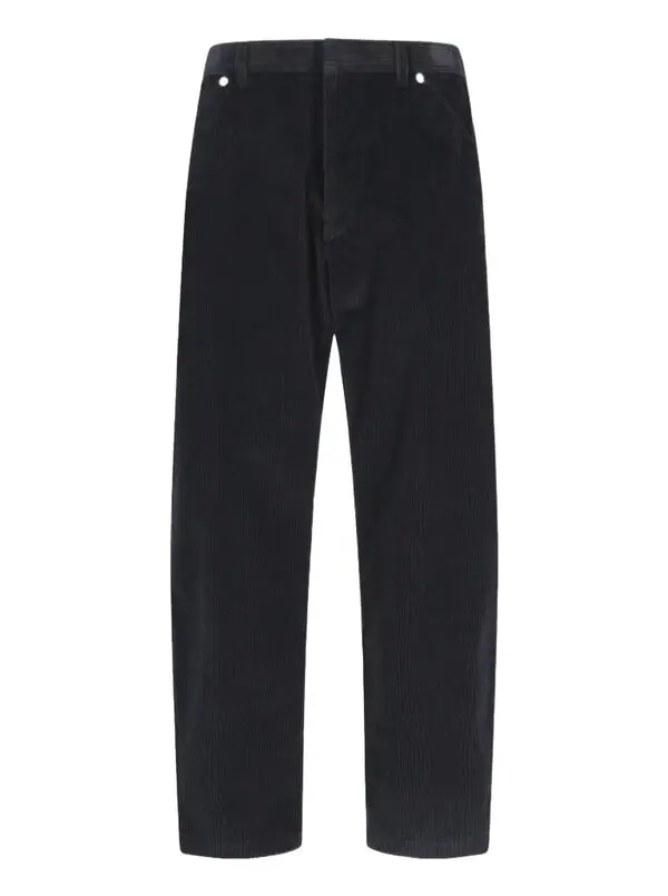Prada Triangle Logo Corduroy Trousers - Black