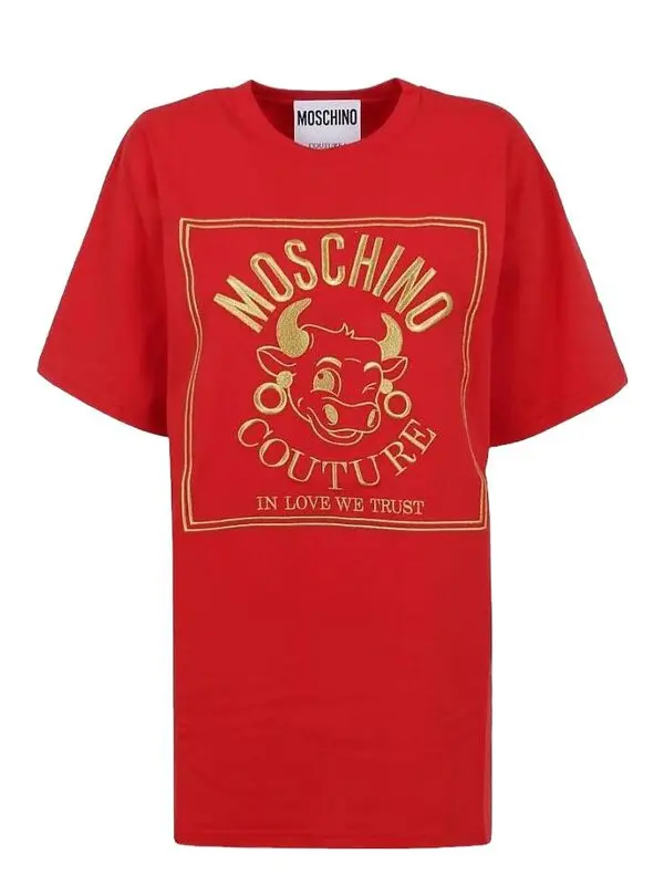 Moschino Embroidered T-shirt - Red