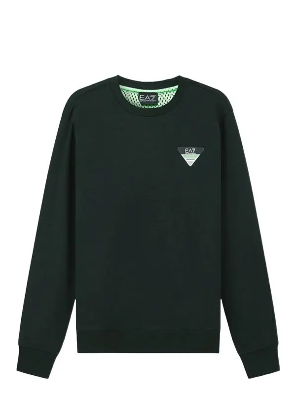 EA7 Crew Neck Logo Sweatshirt - Black
