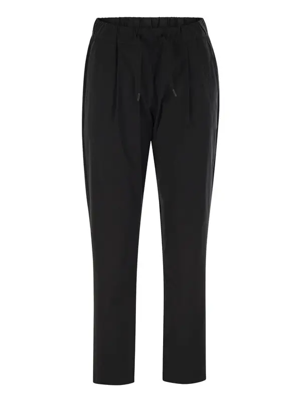 Herno Elasticated Waist Casual Pants - Black