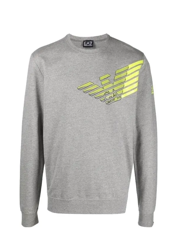 EA7 Logo Print Sweatshirt - Gray