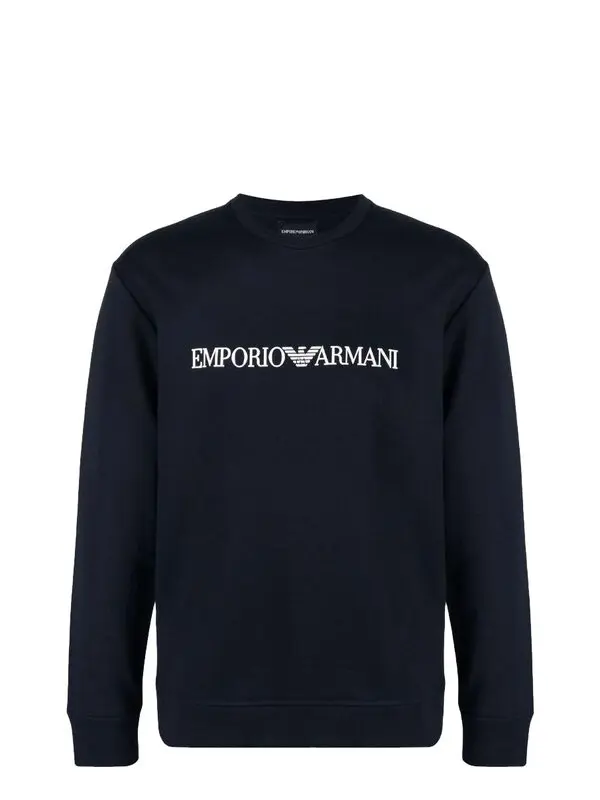 Emporio Armani Logo Crewneck Sweatshirt - Black