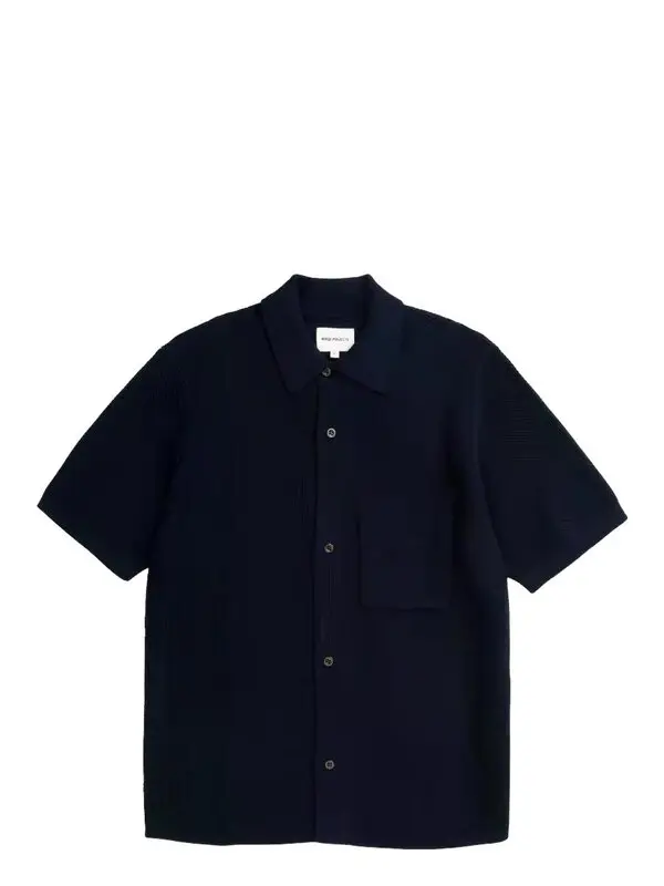 Norse Projects Fredensborg Knit Shirt - Blue
