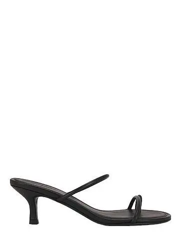 ST. AGNI Minimal Strap Heeled Sandal - Black