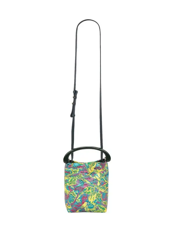 Dries Van Noten Floral Jacquard Crisp Bag - Lemon