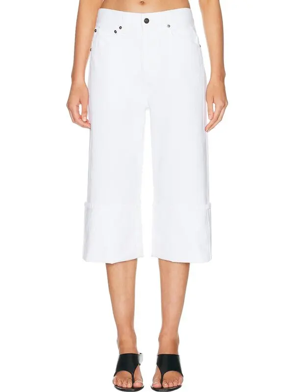 Khaite Boyle Straight Leg Cropped Jeans - White