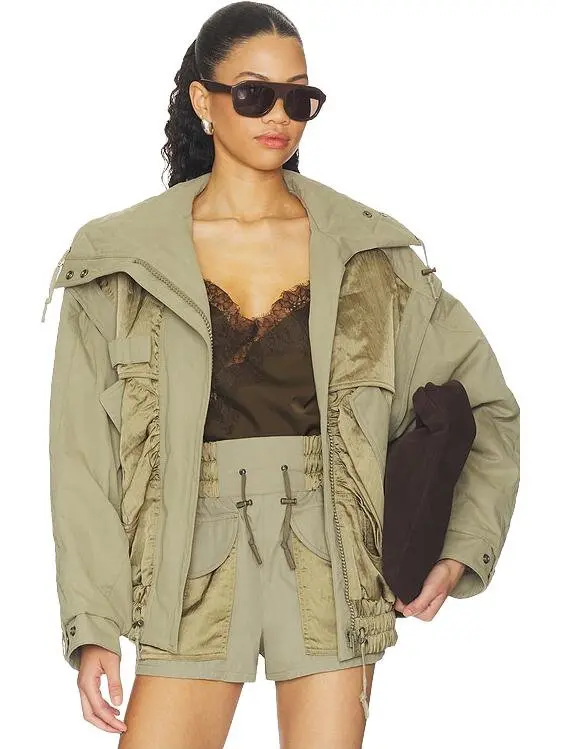Balmain Batwing Two Pockets Twill Bomber Jacket - Army