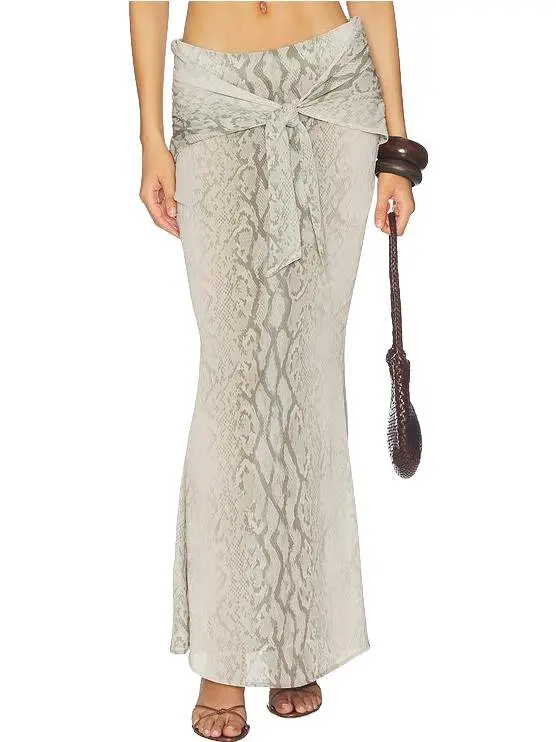 LOVEWAVE The Charisse Maxi Skirt - Taupe