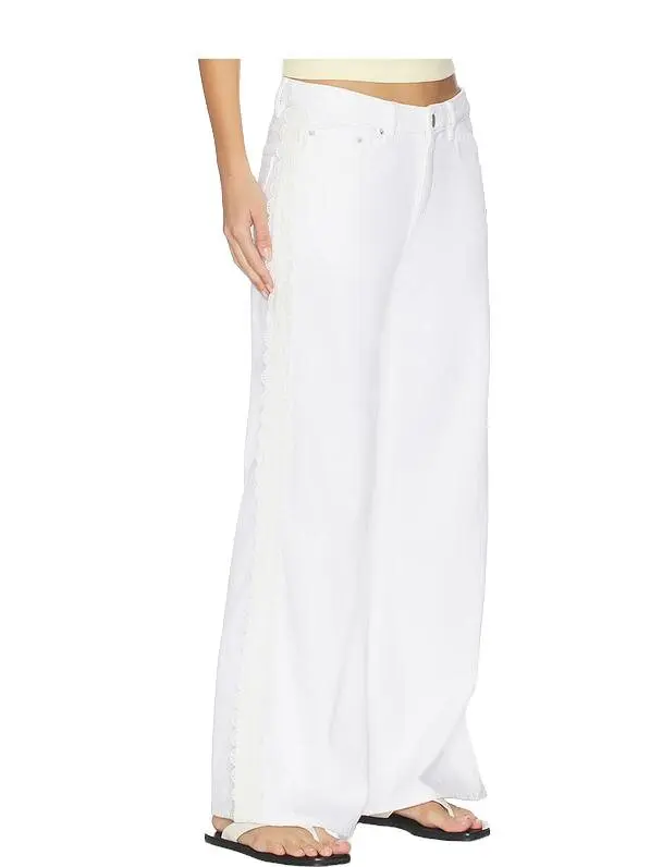 DL1961 Dl Aura Alex Low Rise Baggy Wide Leg Jeans - White