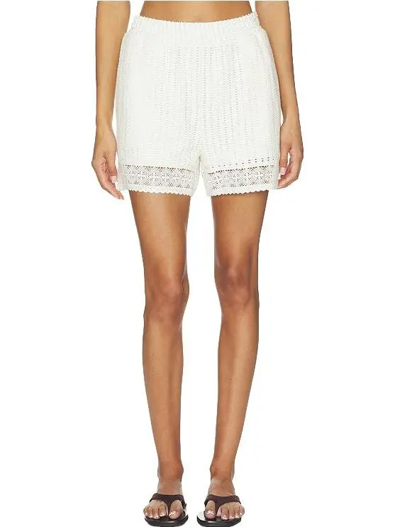 ALLSAINTS Elma Crochet Short - White