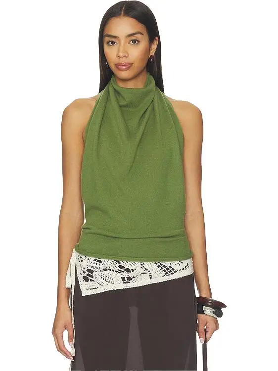 ALL MY LOVE X Revolve Tara Shawl Top - Green