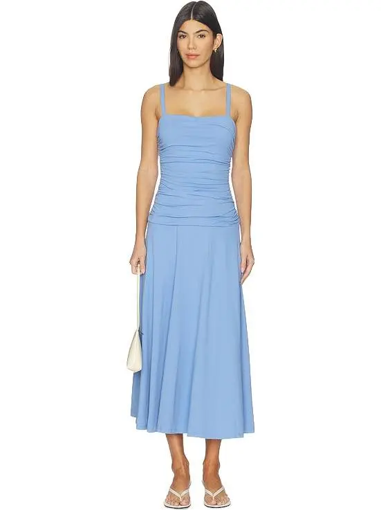Susana Monaco Gathered String Dress - Blue