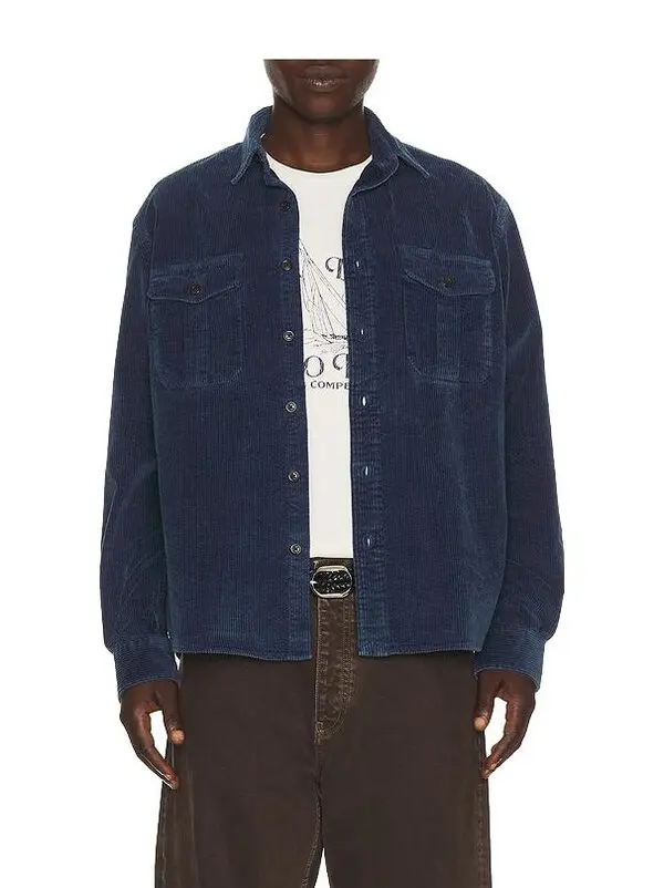 Polo Ralph Lauren Long Sleeve 8 Wale Cord Ranger Sport Shirt In . Also - Navy