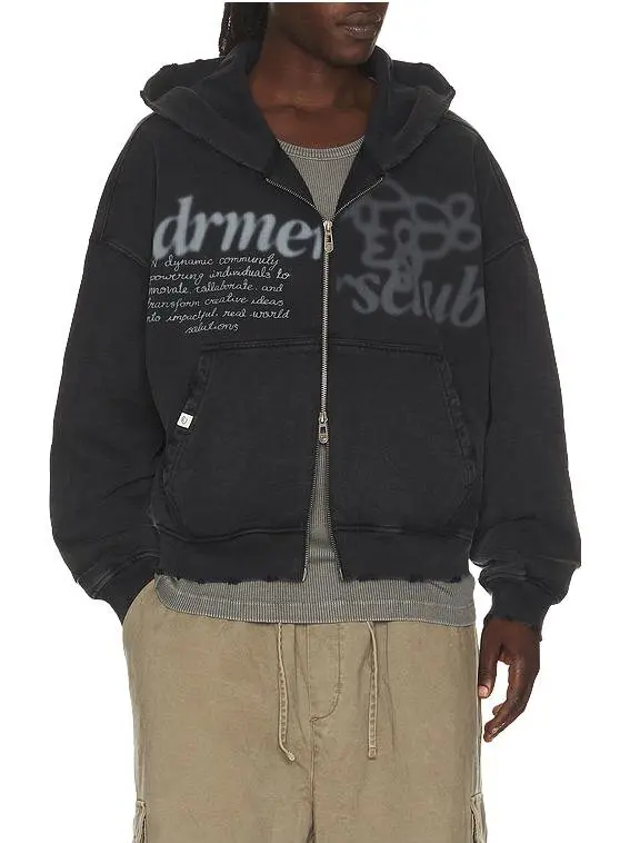 DRMERS CLUB Parallel Zip Up Hoodie - Black