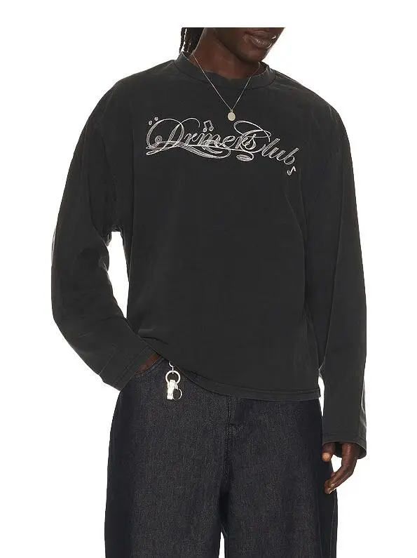 DRMERS CLUB Classical Long Sleeve Tee In . Also - Black