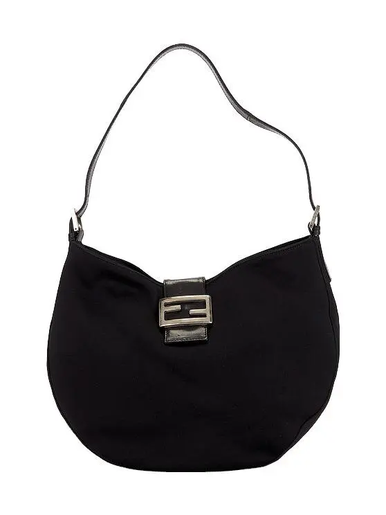 FWRD RENEW Fendi Nylon Hobo Bag - Black